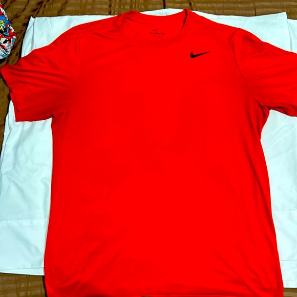 Nike | Shirts | Nike Tee Shirt Red Dry Fit | Poshmark